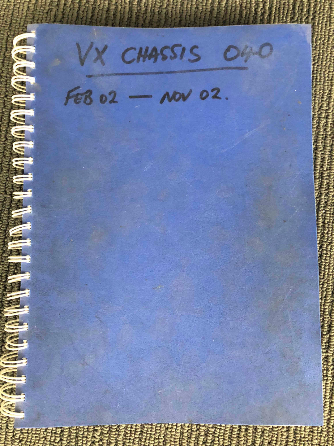 PE Chassis and Engine Log Books – Perkins Motorsport